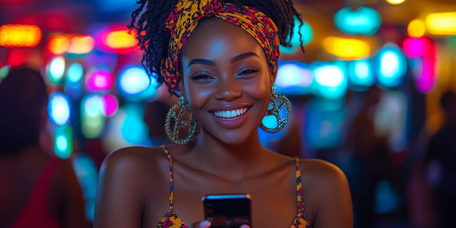 Congolese player celebrating a big win on Ngenge casino platform